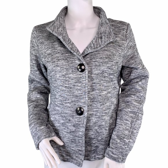 CAbi | Jackets & Coats | Cabi Hourglass Heather Gray Button Front ...